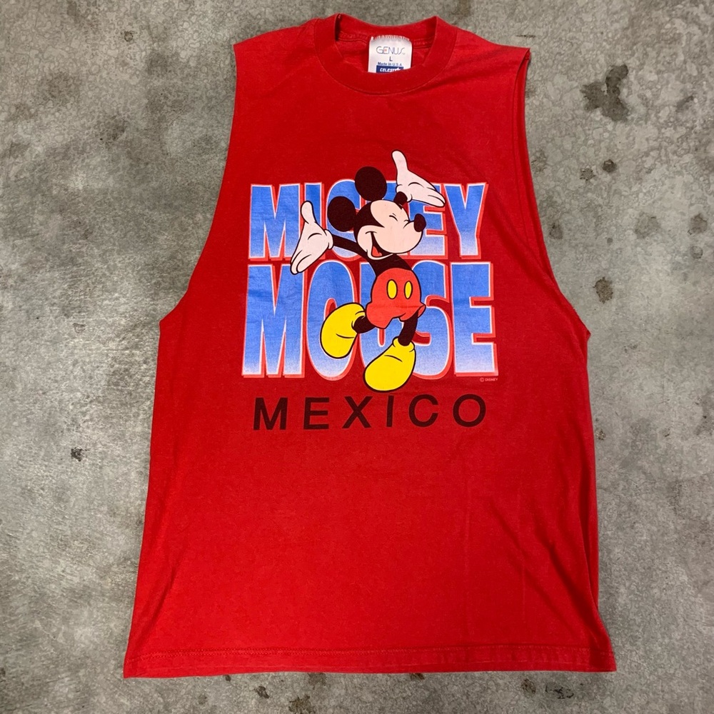 Disneyland Disney Mickey Mouse Mexico Red Tank Top Mu… - Gem